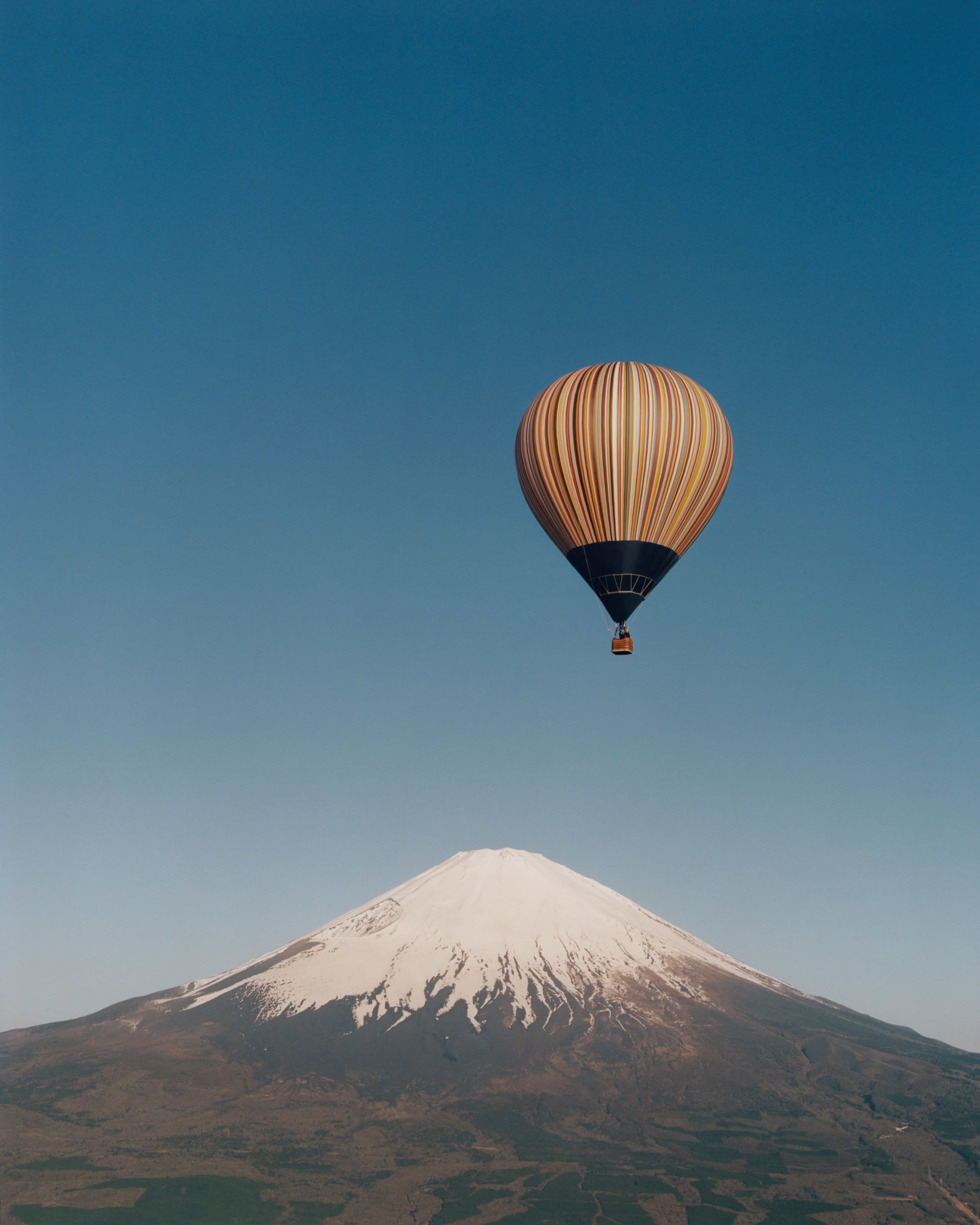 Paul Smith | Our Signature Stripe Balloon Takes Flight Near Mount Fuji